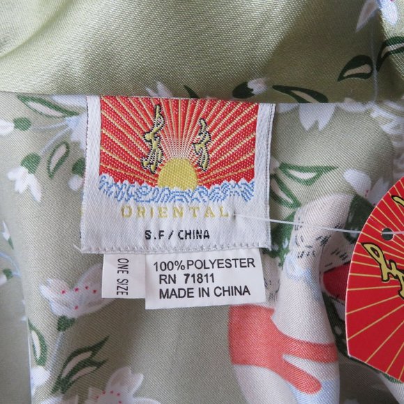 Oriental | Intimates & Sleepwear | Vintage Full Length Satin Kimono ...